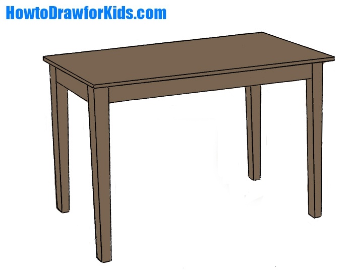 How To Draw A Table For Kids Easy Drawing Tutorial How To Draw A Table For Kids Easy Drawing Tutorial