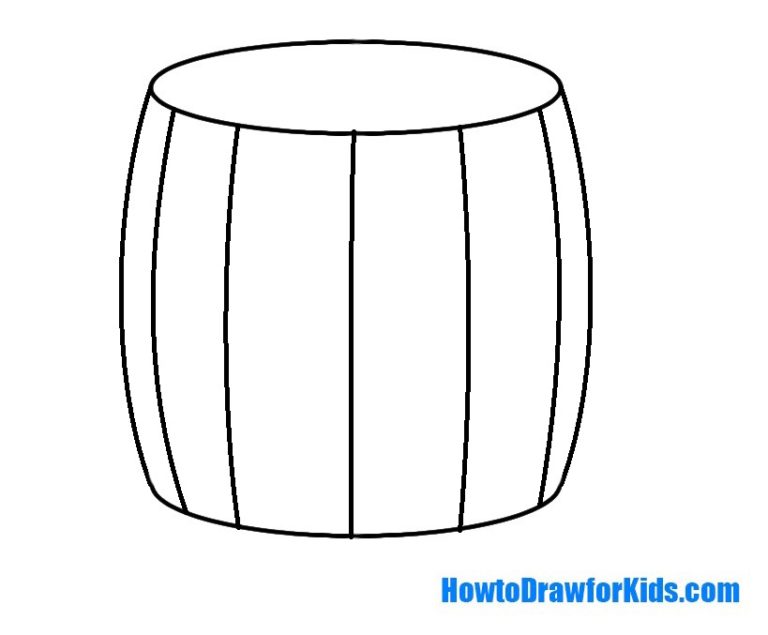 How to Draw a Barrel for Kids - Easy Drawing Tutorial For Kids