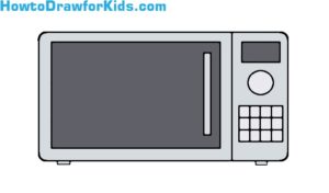 How to Draw a Microwave - Easy Drawing Tutorial For Kids