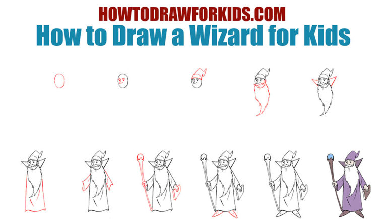How to Draw a Wizard for Kids - Easy Drawing Tutorial