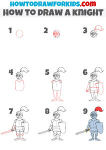 How to Draw a Knight - Easy Drawing Tutorial For Kids