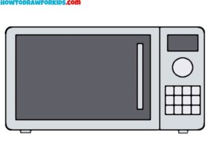 How to Draw a Microwave - Easy Drawing Tutorial For Kids