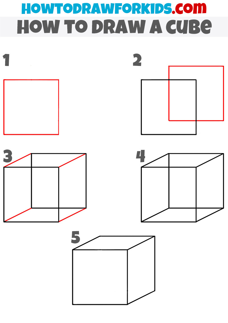 How To Draw A Cube For Kids Easy Drawing Tutorial