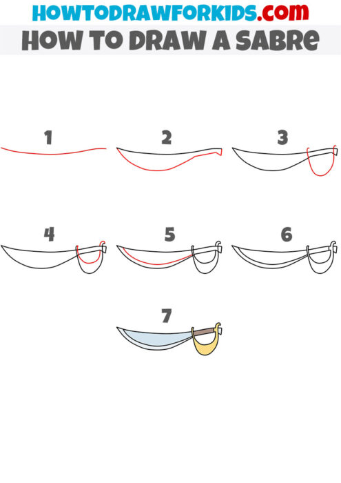 How to Draw a Sabre for Kids - Easy Drawing Tutorial