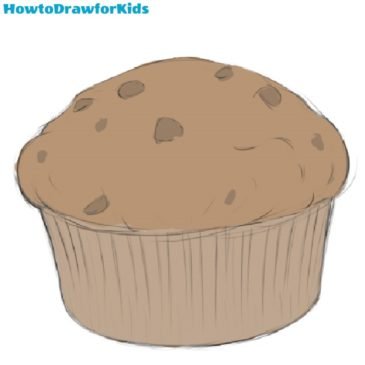 How to Draw a Muffin - Easy Drawing Tutorial for Kids