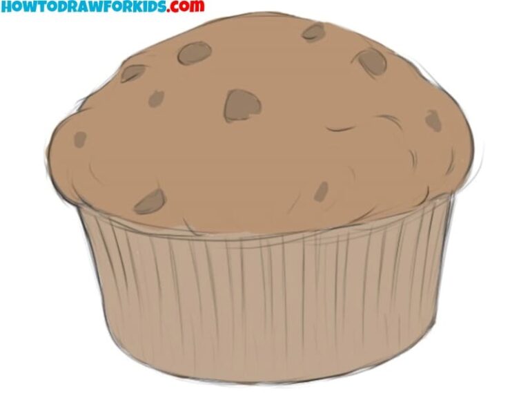 How to Draw a Muffin - Easy Drawing Tutorial for Kids