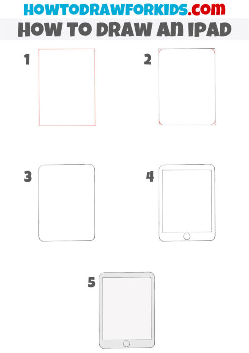 How to Draw an iPad - Easy Drawing Tutorial For Kids