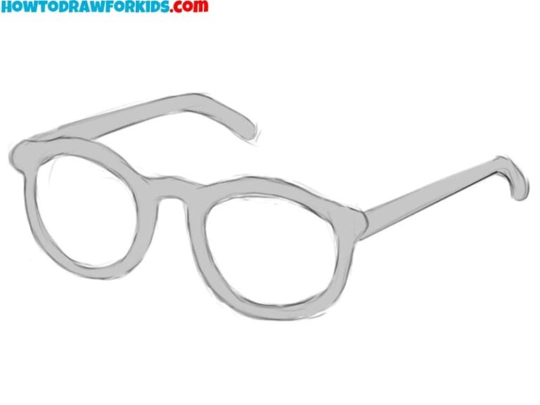 How to Draw Glasses - Easy Drawing Tutorial For Kids