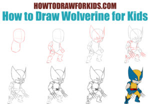 How to Draw Wolverine - Easy Drawing Tutorial For Kids