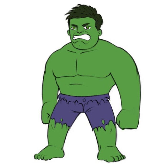 How To Draw Hulk For Kids Easy Step By Step Drawing Tutorial