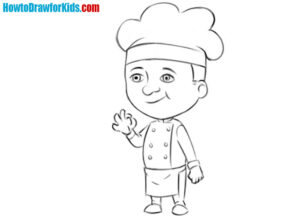 How to Draw a Cook - Easy Drawing Tutorial for Kids