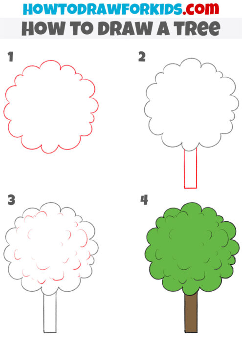 How to Draw a Tree - Easy Drawing Tutorial For kids