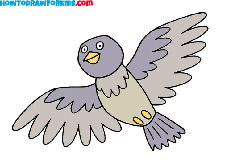 How To Draw A Pigeon Easy Drawing Tutorial For Kids How To Draw A Pigeon Easy Drawing Tutorial For Kids