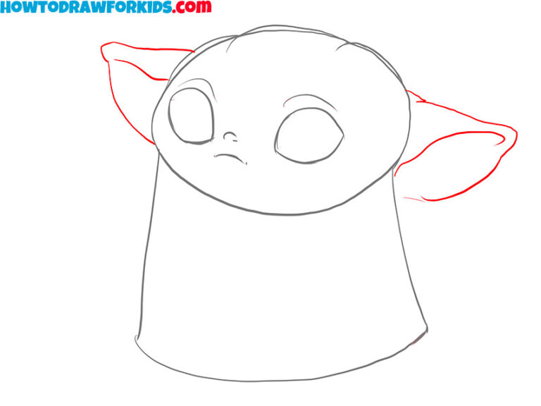 How to Draw Baby Yoda - Easy Drawing Tutorial for Kids