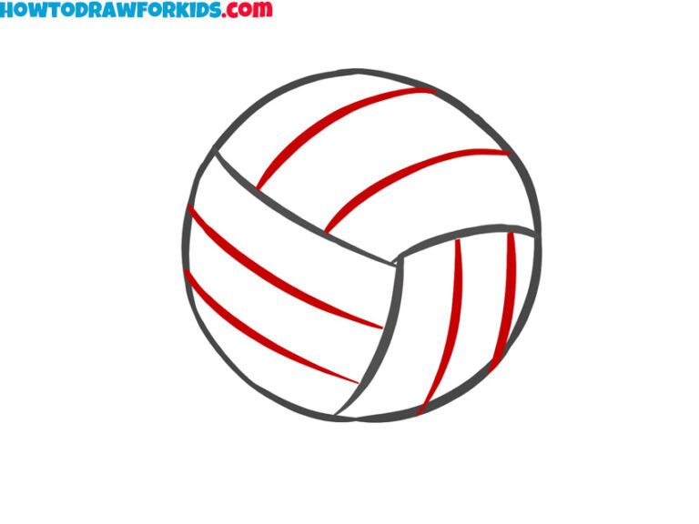 How to Draw a Volleyball - Easy Drawing Tutorial For Kids