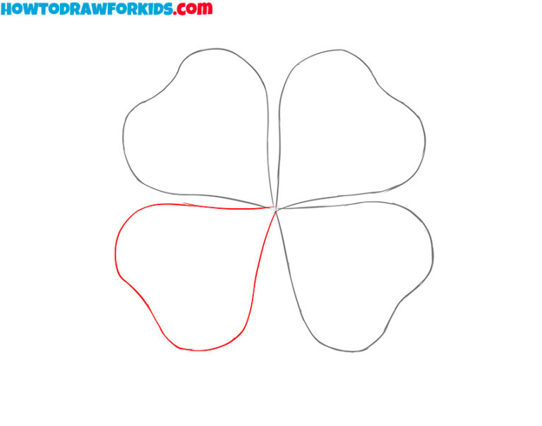 How to Draw a Four-Leaf Clover - Easy Drawing Tutorial For Kids
