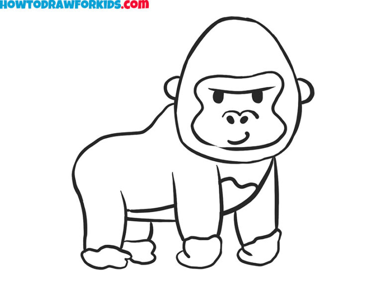 How to Draw King Kong - Easy Drawing Tutorial For Kids