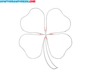 How to Draw a Four-Leaf Clover - Easy Drawing Tutorial For Kids