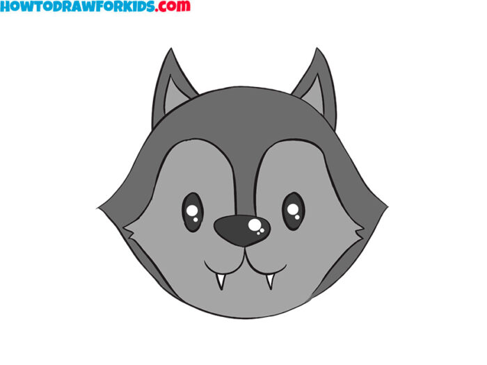 How to Draw a Wolf Face - Easy Drawing Tutorial For Kids