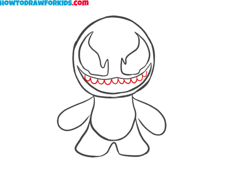 How to Draw Venom - Easy Drawing Tutorial For Kids