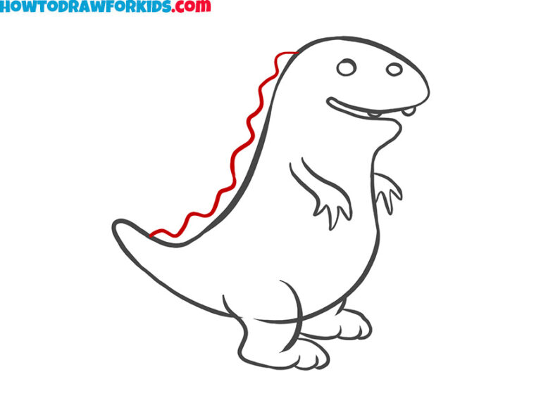 How to Draw Godzilla - Easy Drawing Tutorial For Kids