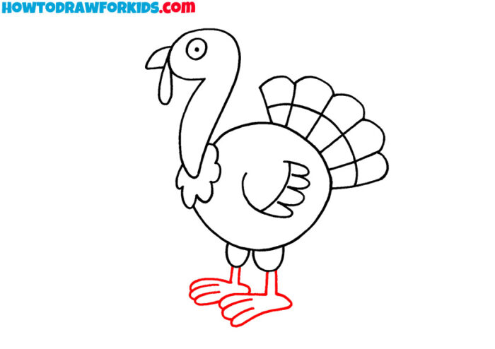 How to Draw a Turkey - Easy Drawing Tutorial For Kids