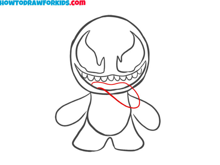 How to Draw Venom - Easy Drawing Tutorial For Kids