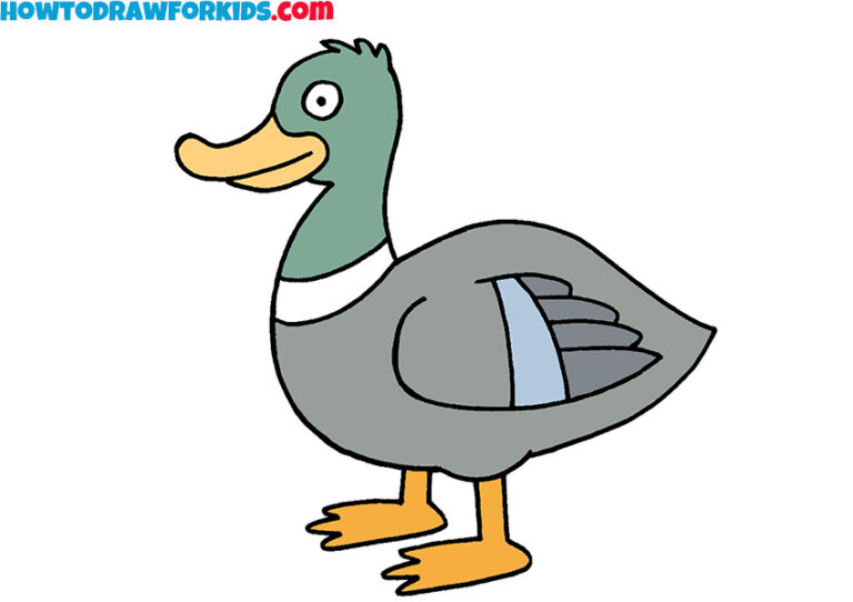 How to Draw a Duck - Easy Drawing Tutorial For Kids