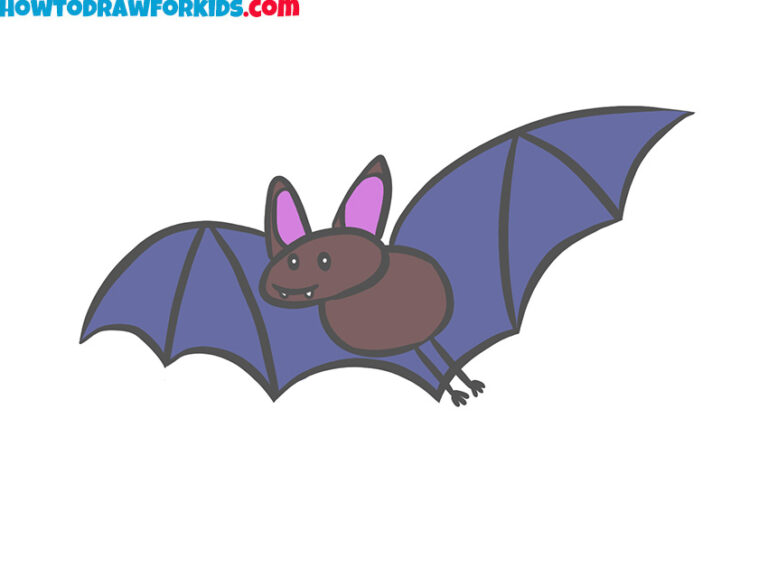 How to Draw a Bat - Easy Drawing Tutorial For Kids