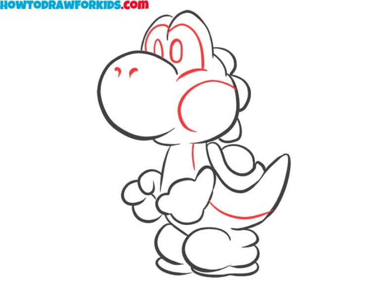 How to Draw Yoshi - Easy Drawing Tutorial For Kids