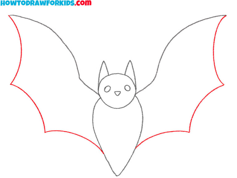 How to Draw a Bat - Easy Drawing Tutorial For Kids
