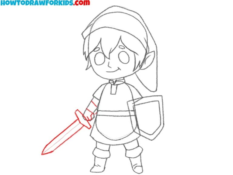 How to Draw Link - Easy Drawing Tutorial For Kids