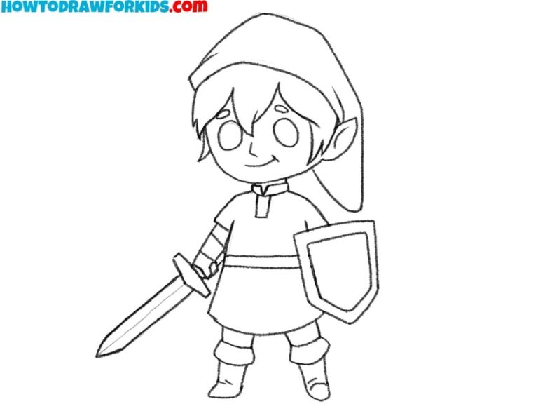 How to Draw Link - Easy Drawing Tutorial For Kids