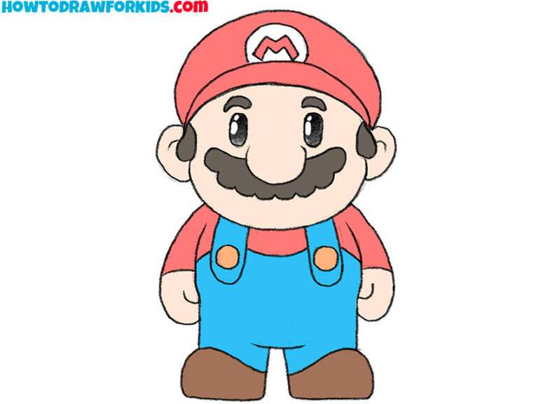 How to Draw Mario - Easy Drawing Tutorial For Kids
