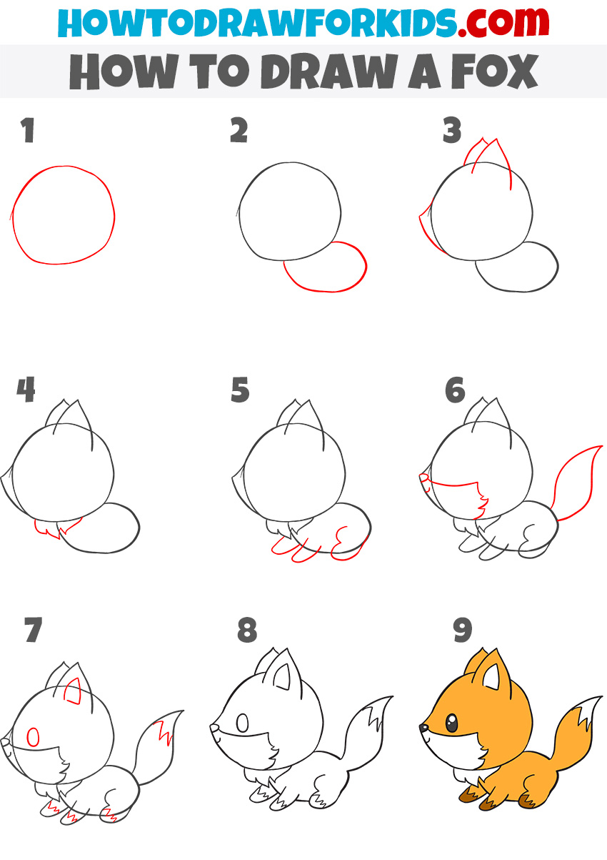 How To Draw A Fox Step By Step Cute Easy Drawings Images And Photos How To Draw A Fox Step By Step Cute Easy Drawings Images And Photos
