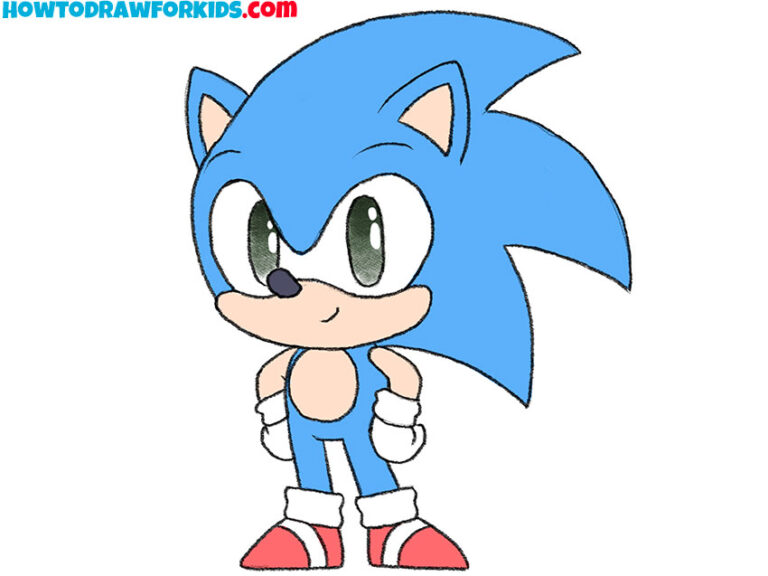 How to Draw Sonic - Easy Drawing Tutorial For Kids