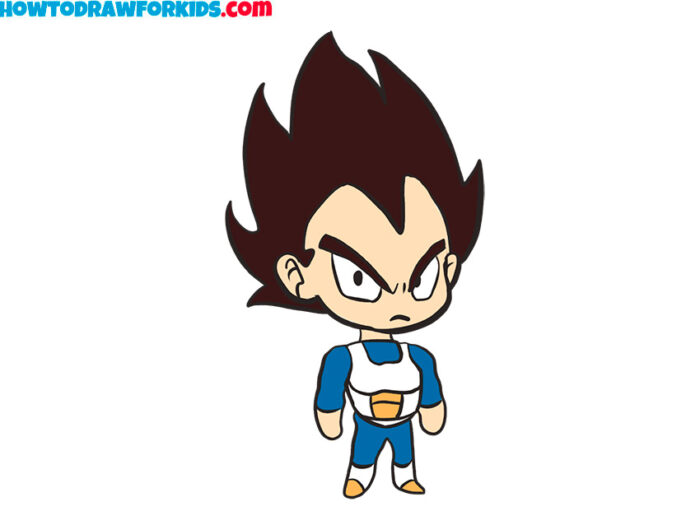 How to Draw Vegeta - Easy Drawing Tutorial For Kids