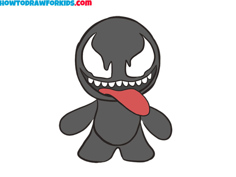 How to Draw Venom - Easy Drawing Tutorial For Kids
