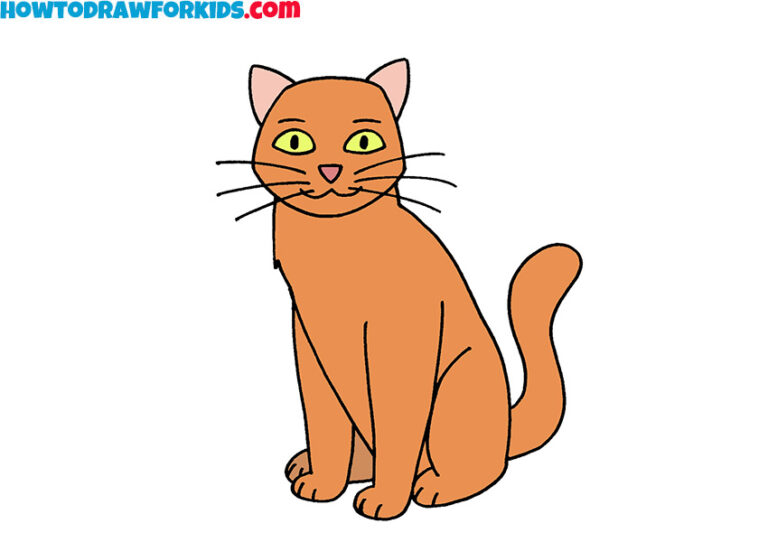 How to Draw a Sitting Cat - Easy Drawing Tutorial For Kids