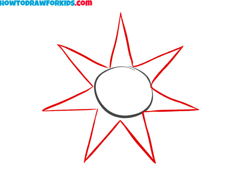 How to Draw a Seven-Pointed Star - Easy Drawing Tutorial For Kids