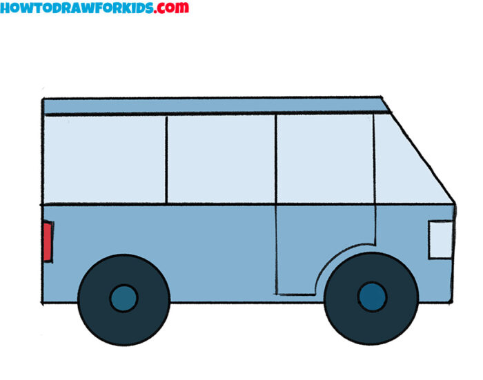 How to Draw a Van for Kindergarten - Easy Drawing Tutorial For Kids