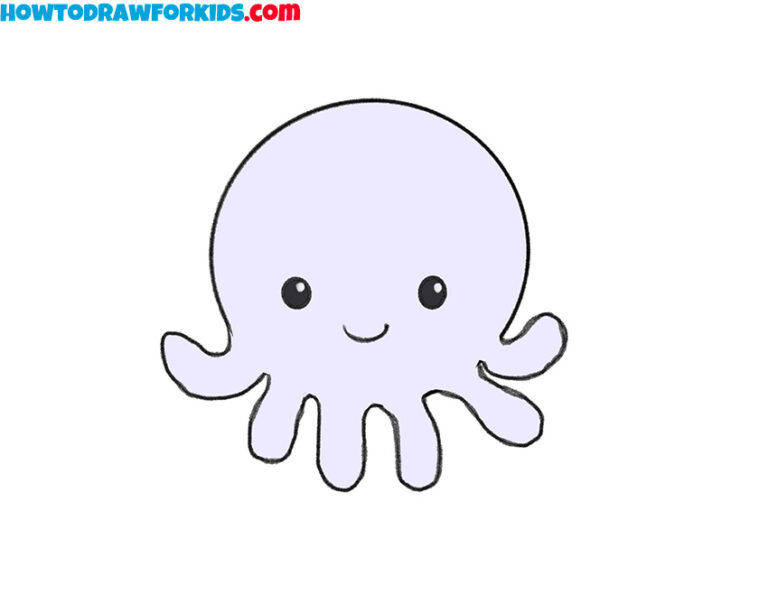 How to Draw an Octopus for Kindergarten - Easy Drawing Tutorial For Kids