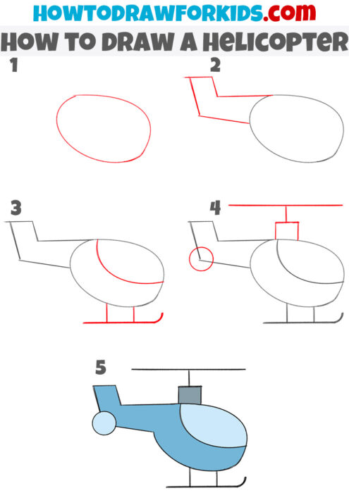 How to Draw a Helicopter - Easy Drawing Tutorial For Kids