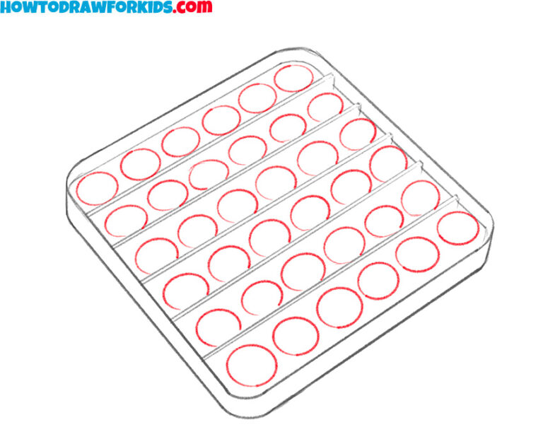 How to Draw a Pop It - Easy Tutorial For Kids