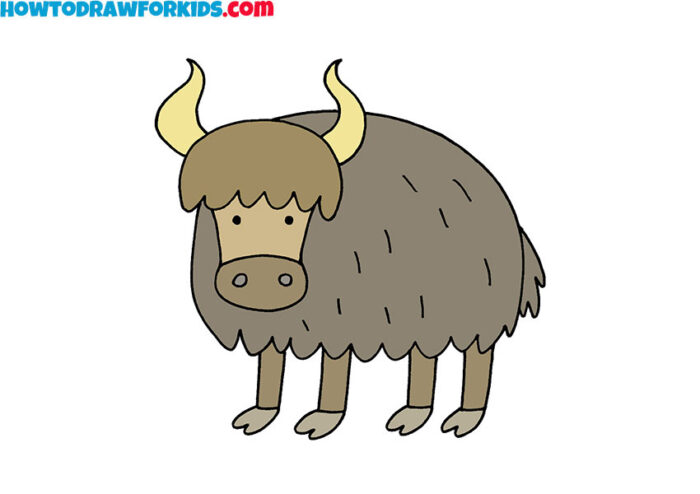 How to Draw a Yak - Easy Drawing Tutorial For Kids
