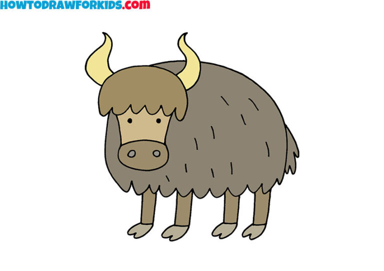 How to Draw a Yak - Easy Drawing Tutorial For Kids