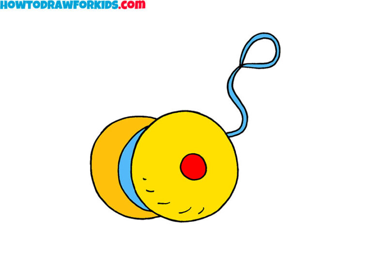 How to Draw Yo-Yo - Easy Drawing Tutorial For Kids