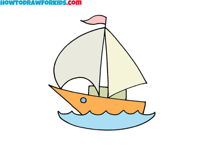 How to Draw a Yacht - Easy Drawing Tutorial For Kids
