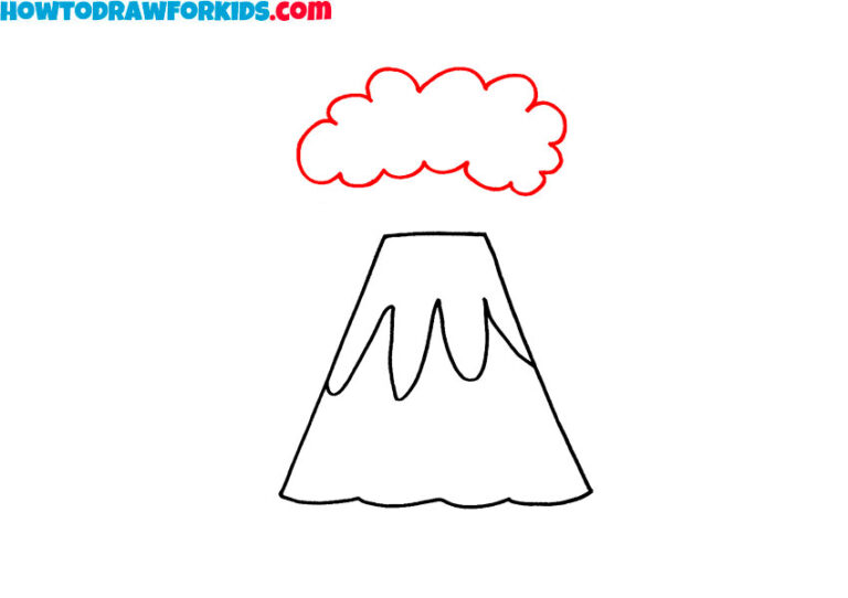 How to Draw a Volcano - Easy Drawing Tutorial For Kids