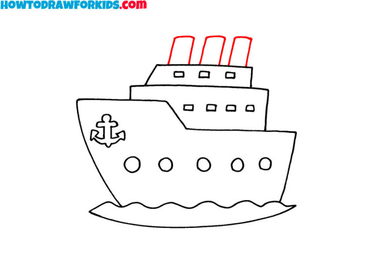 How to Draw a Ship - Easy Drawing Tutorial For Kids